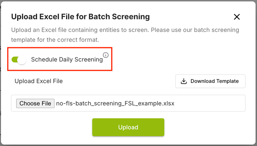 Manual Batch Screening